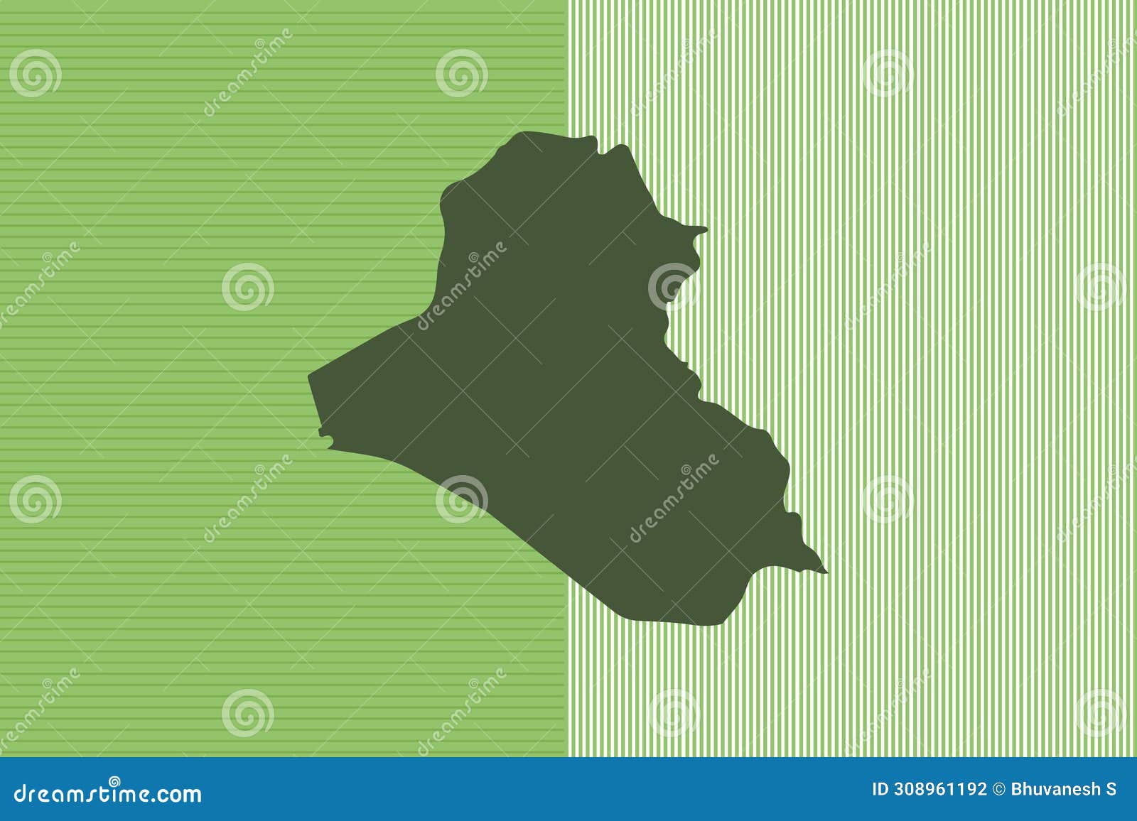 Set Of Isolated Iraq Maps With Regions. Isolated Borders, Departments ...