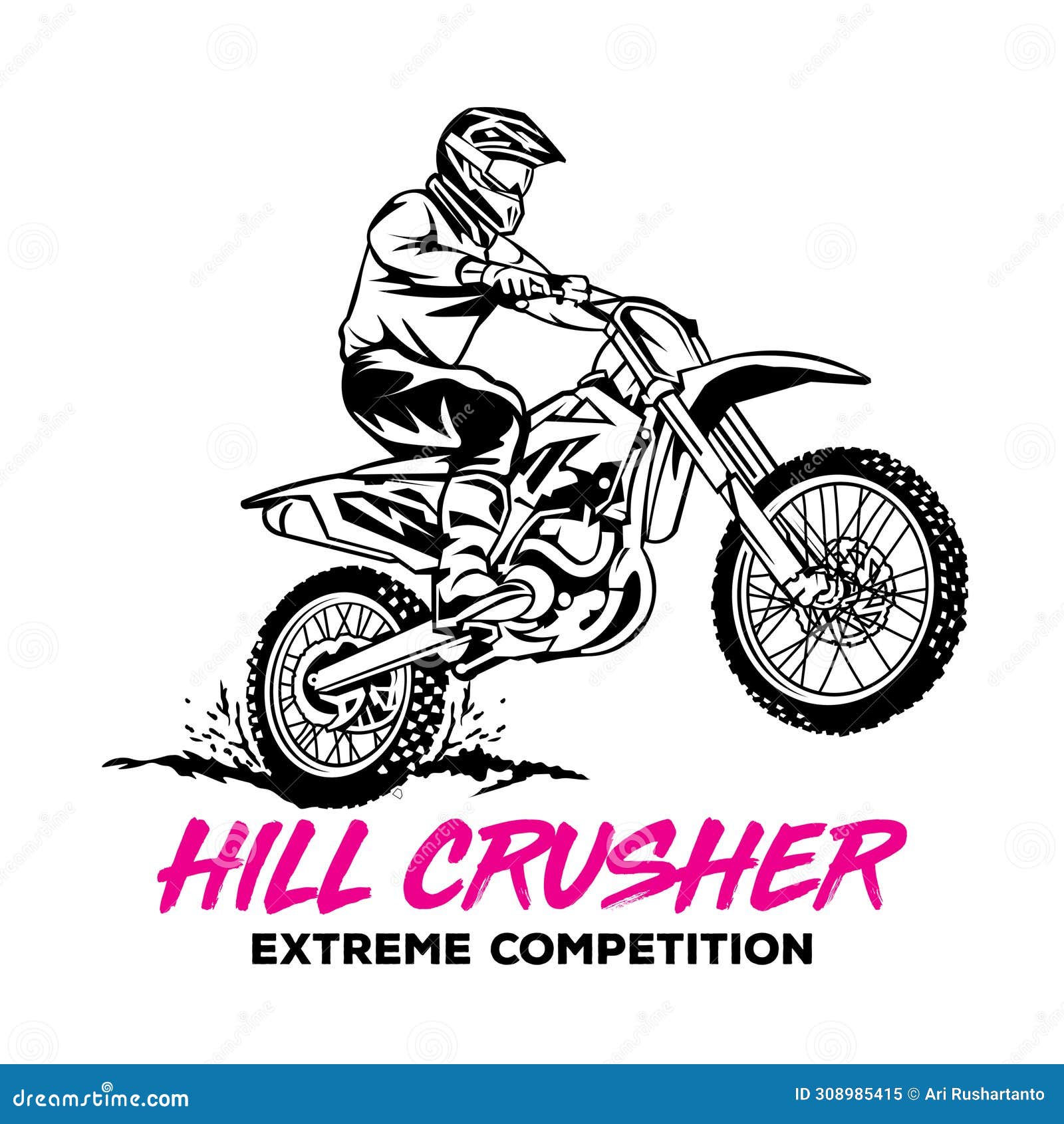 Enduro Logo Vector Design. Dirt Splash. Extreme Off Road Motorcycle ...