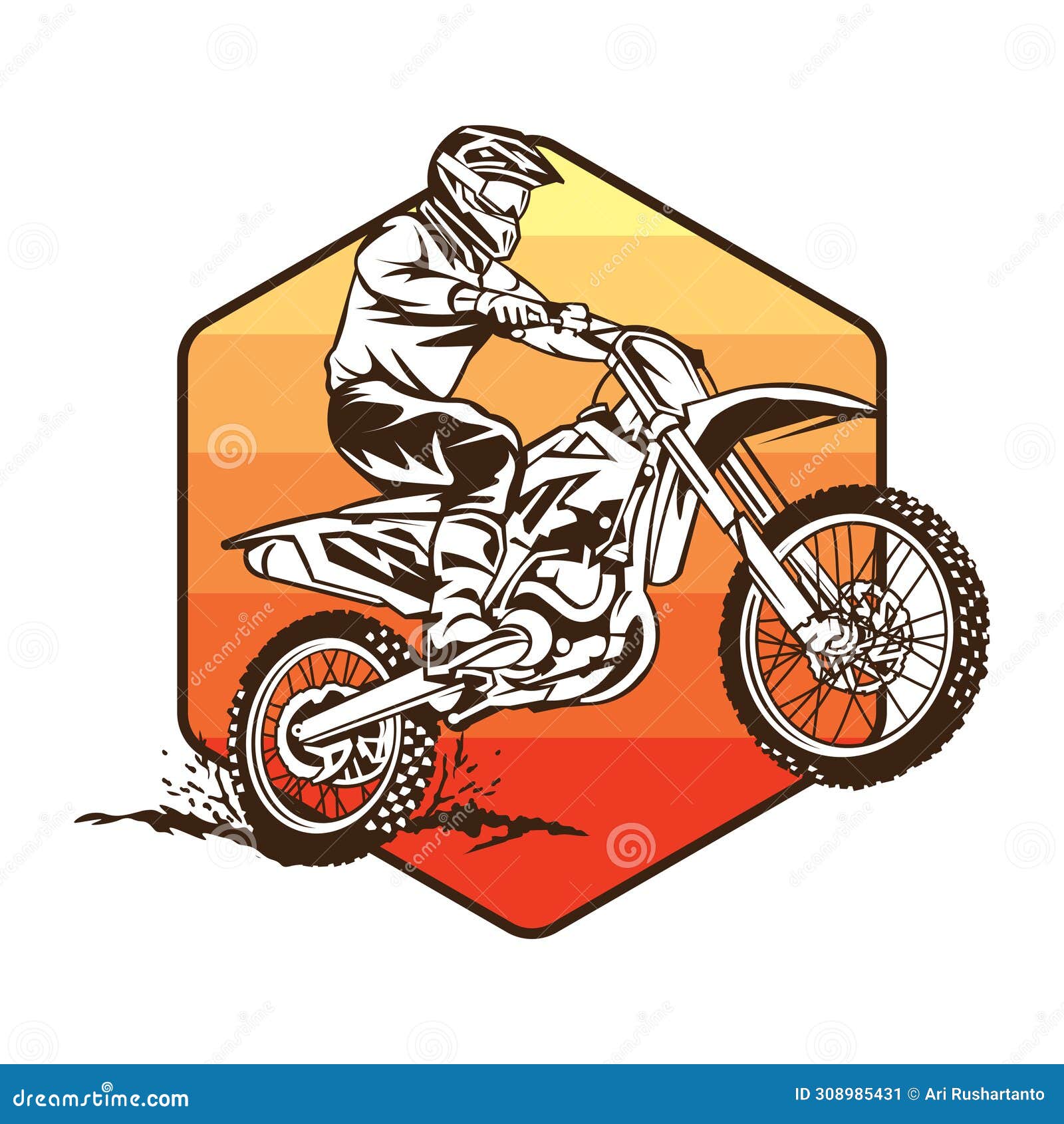 Enduro Logo Vector Design. Dirt Splash. Extreme Off Road Motorcycle ...