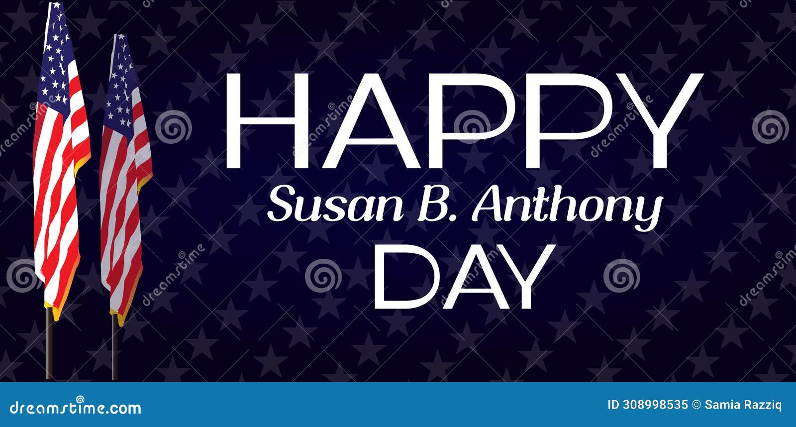 Happy Susan B. Anthony Day Wallpaper And Background Template. Perfect ...