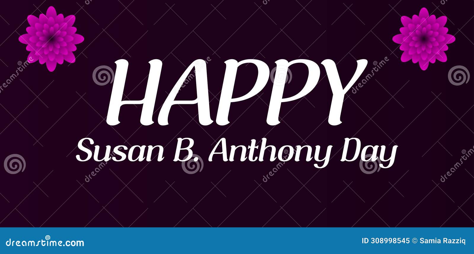 Happy Susan B. Anthony Day Stylish Text with Gradient Background Design ...
