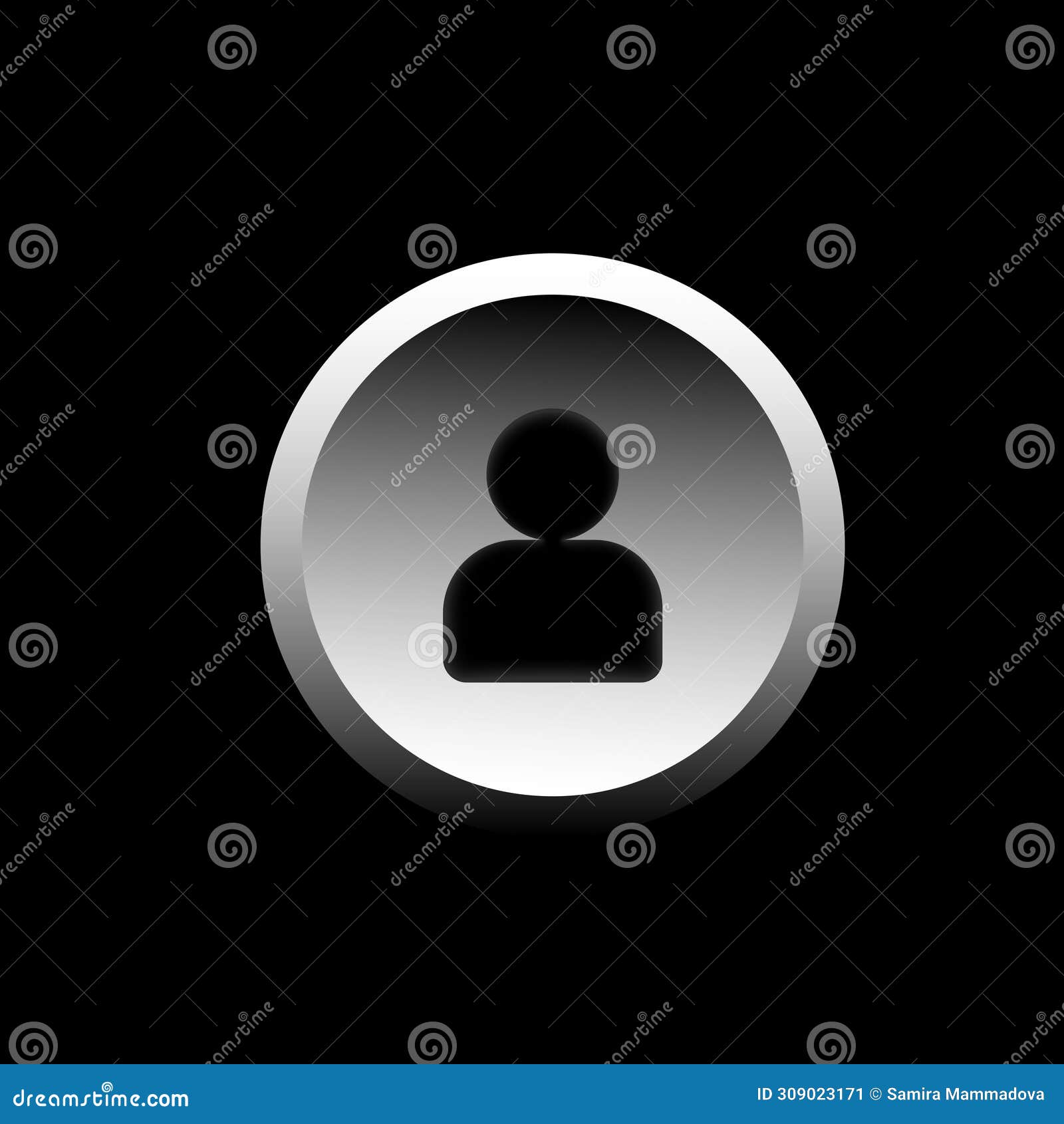 User Icon Button on Social Media Stock Vector - Illustration of ...
