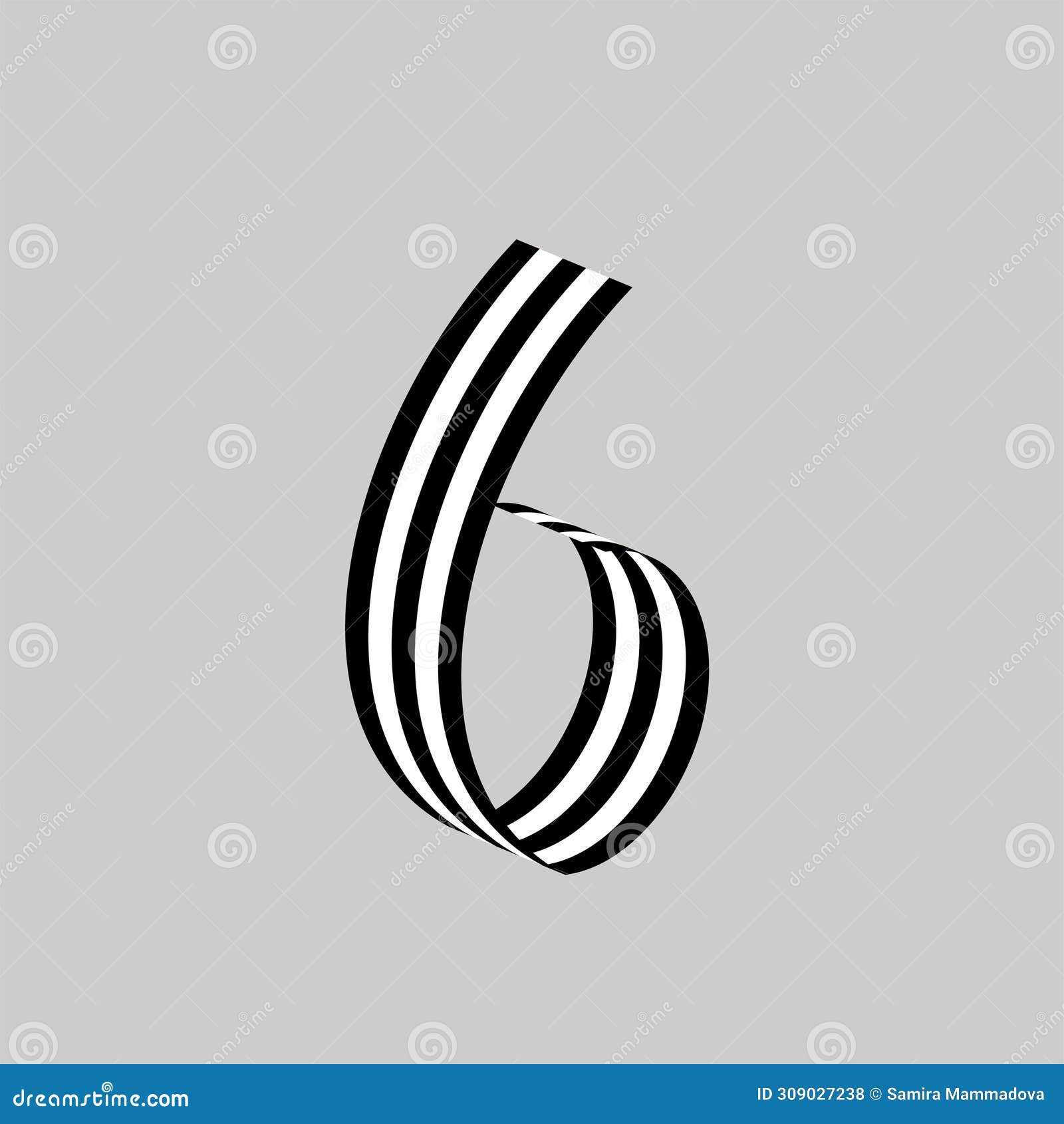 Number Six Vector Text Effect Stock Vector - Illustration of trendy ...