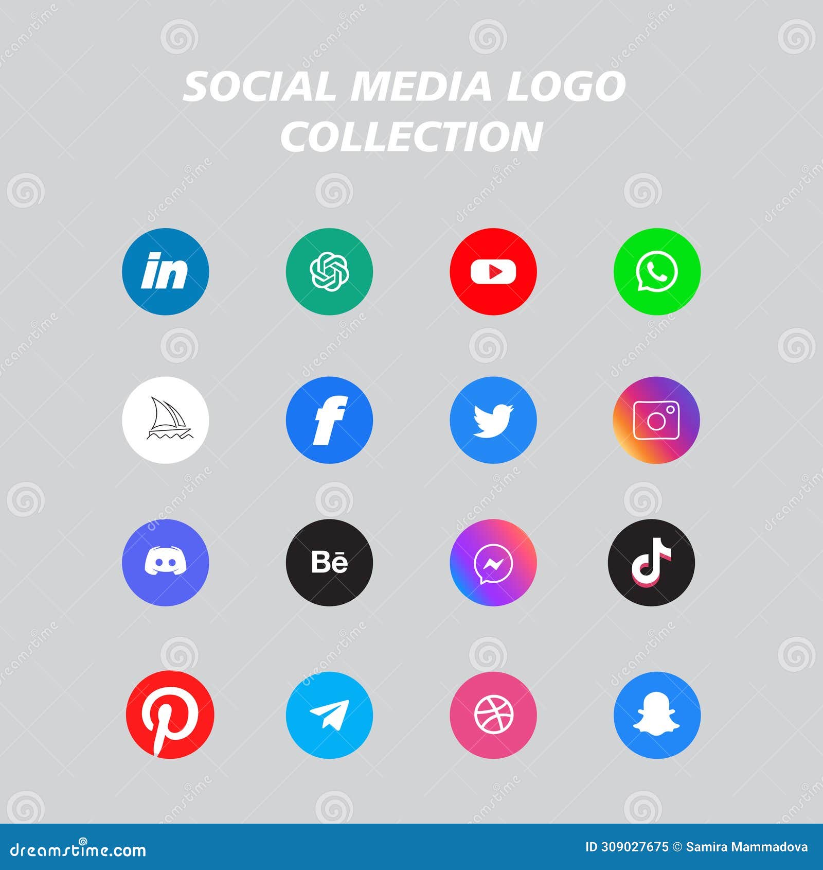 Popular Social Media Logo Icon Collection Editorial Image ...