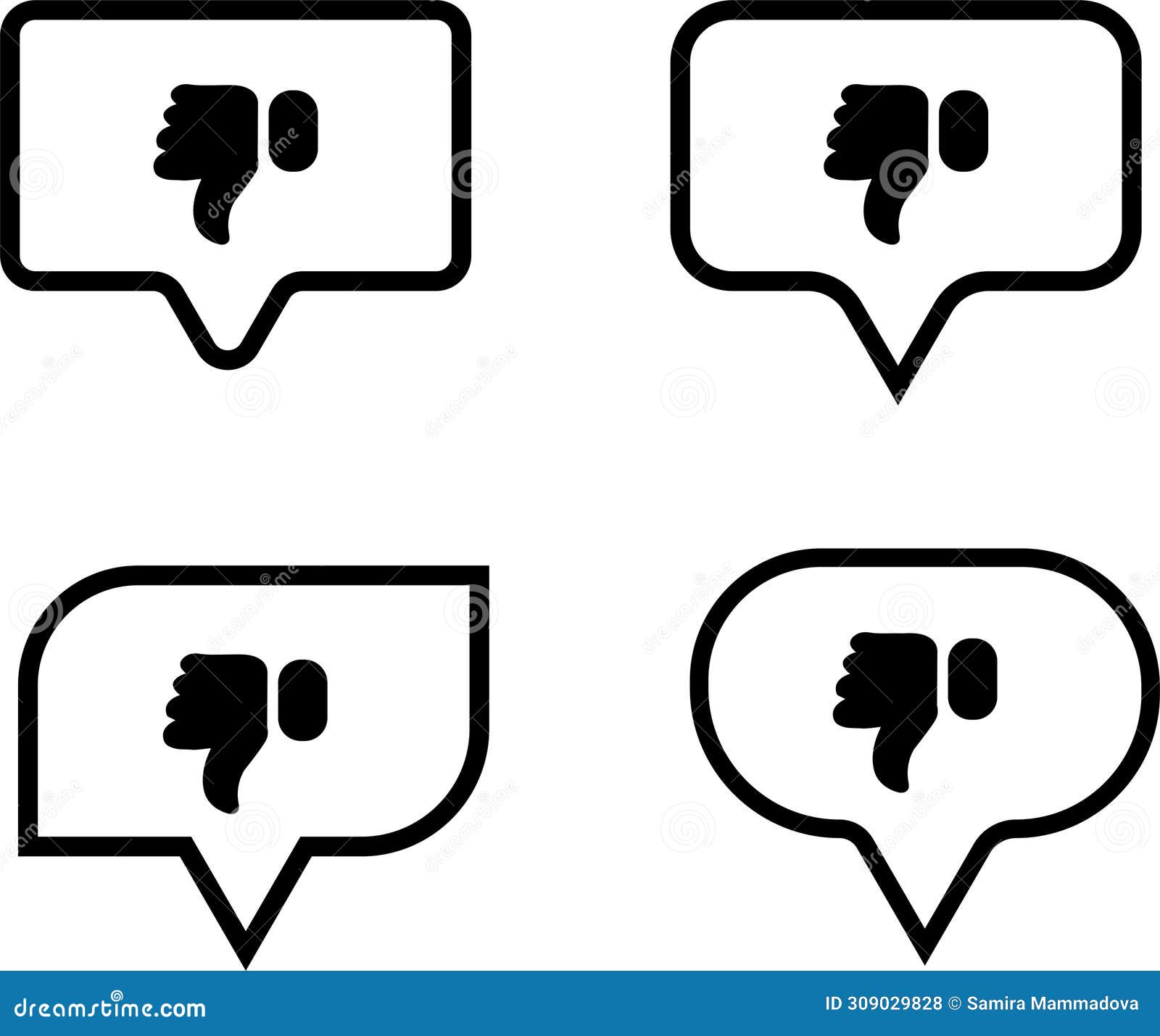 Dislike Icon Button on Social Media Stock Vector - Illustration of ...