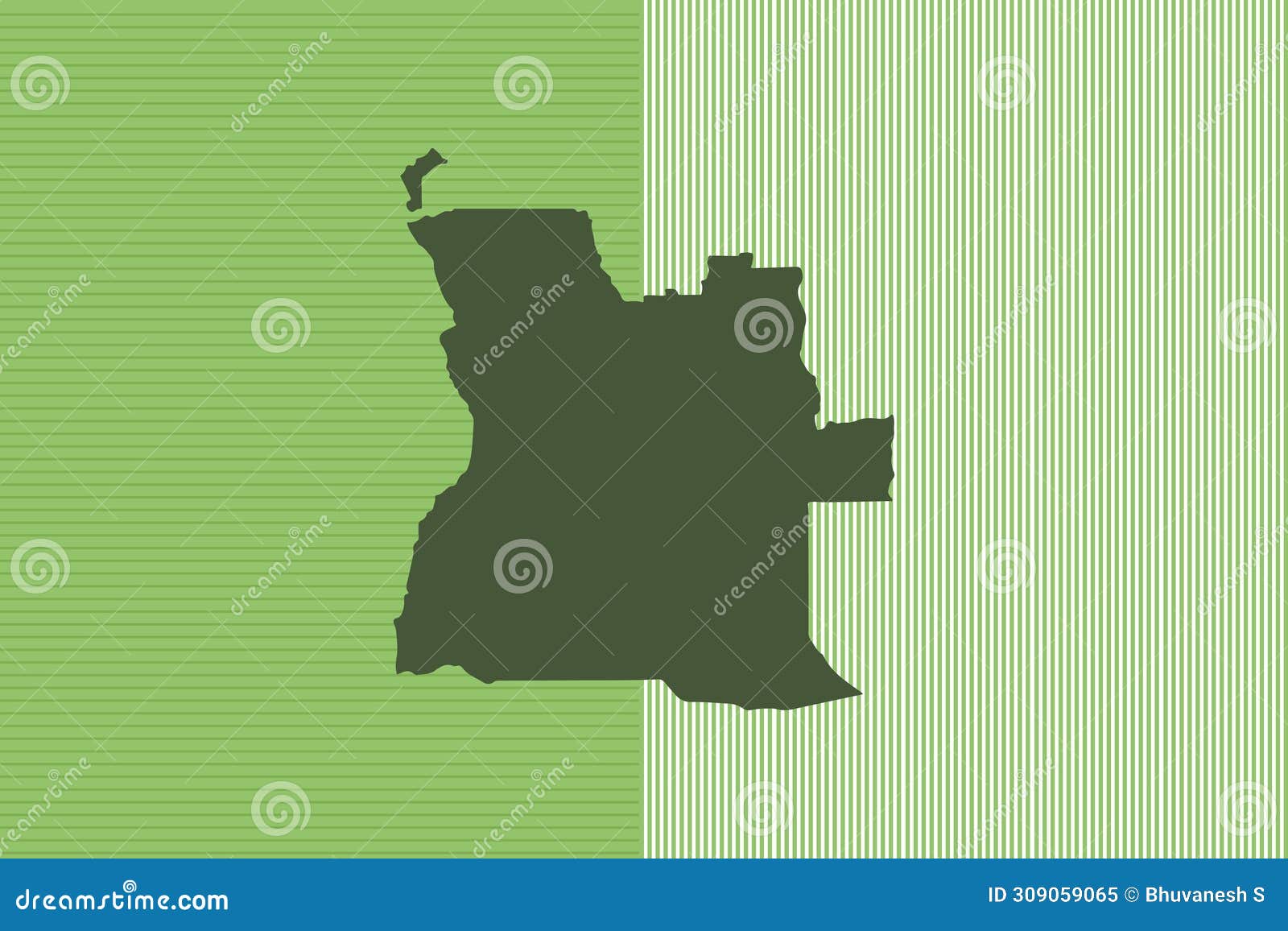 Nature Colored Map Design Concept with Green Stripes Isolated of ...