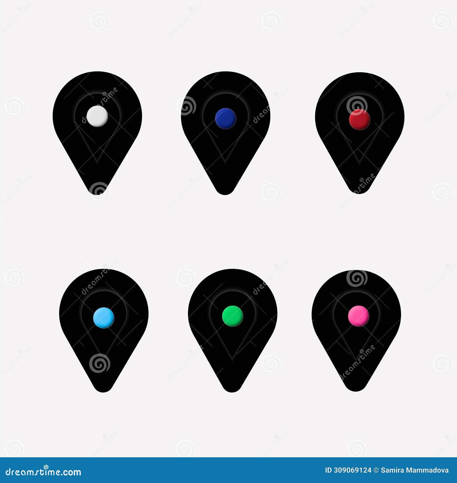 Neomorphic Pin Icon Elements Stock Vector - Illustration of minus, icon ...