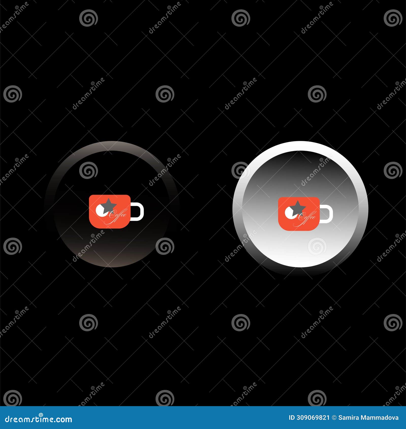Neumorphic Cup Social Icon Elements Stock Vector - Illustration of ...