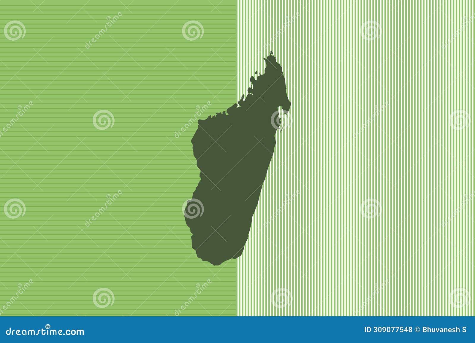 Nature Colored Map Design Concept with Green Stripes Isolated of ...
