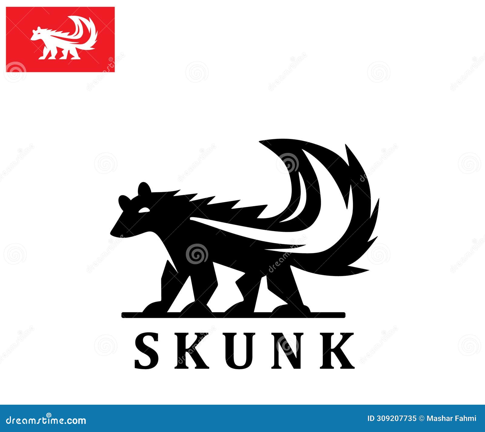 SKUNK CUTE SMALL ANIMAL LOGO Stock Vector - Illustration of symbol ...
