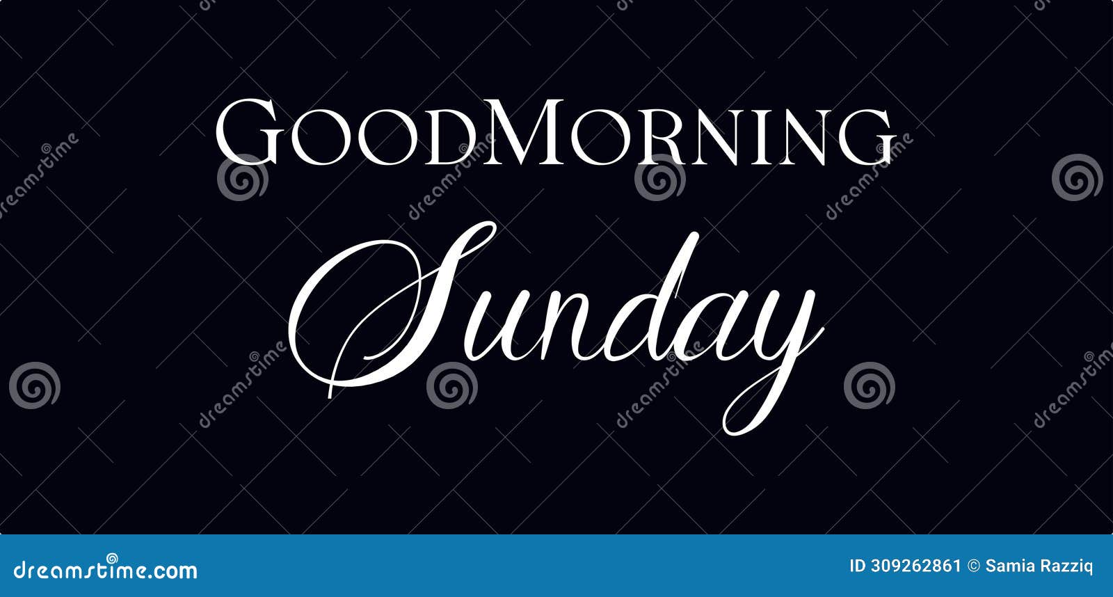 Good Morning Sunday Bautiful Text Illustration Design Stock ...