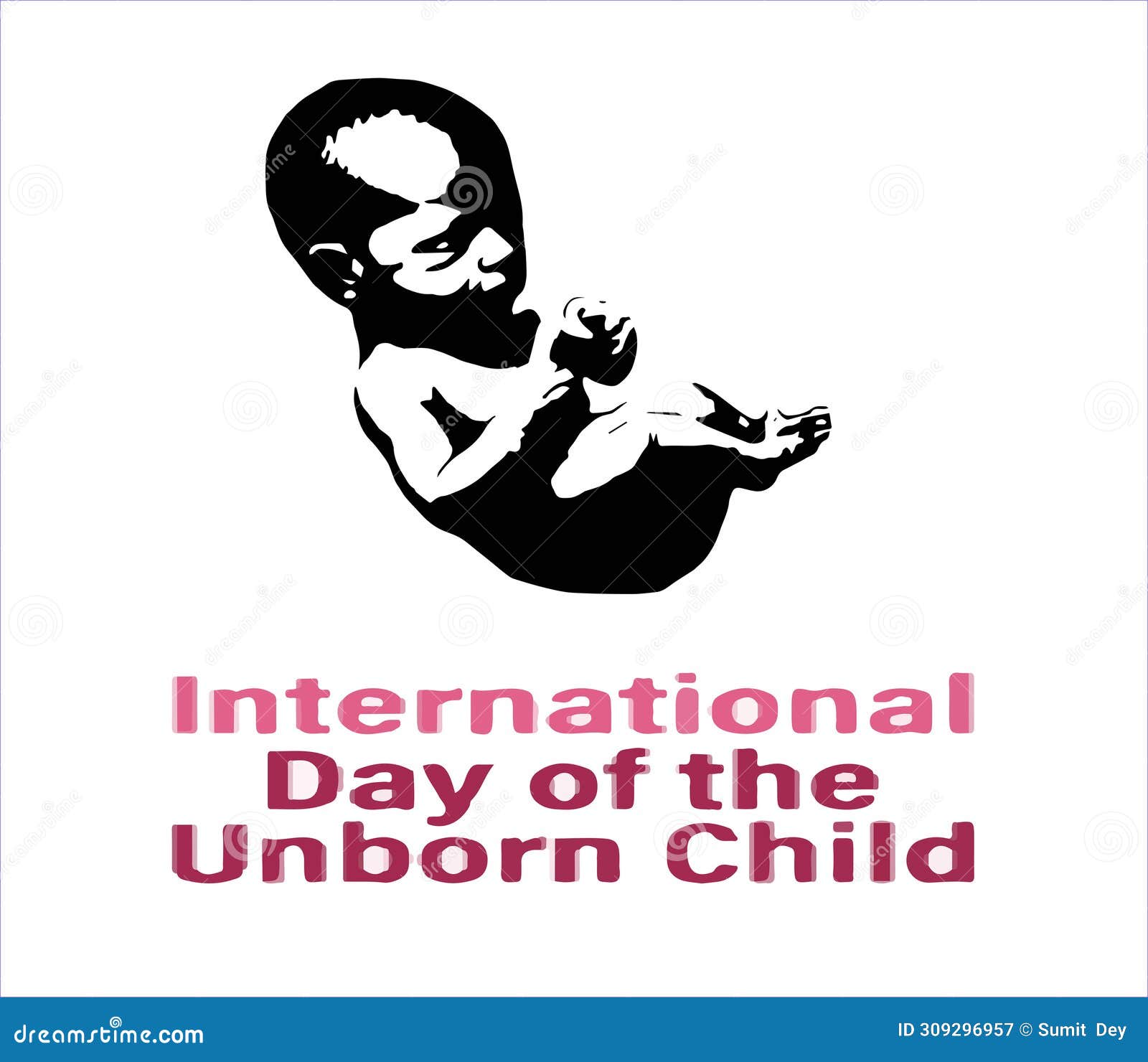 Unborn Child Icon. Prenatal Human Child Isolated On Background Cartoon ...