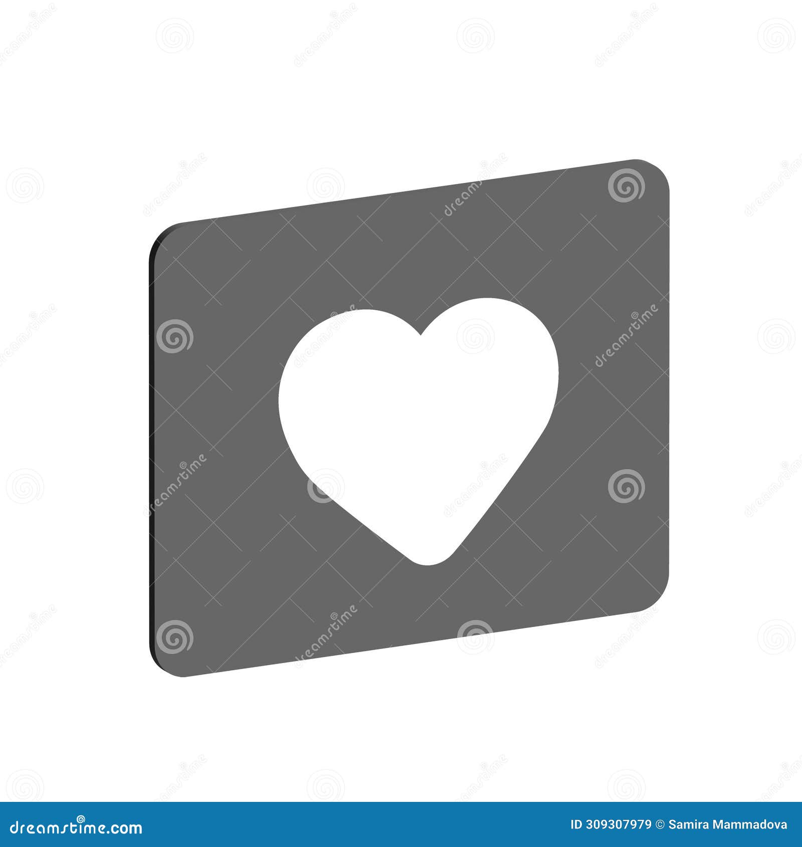 3d like and heart icon stock vector. Illustration of marketing - 309307979