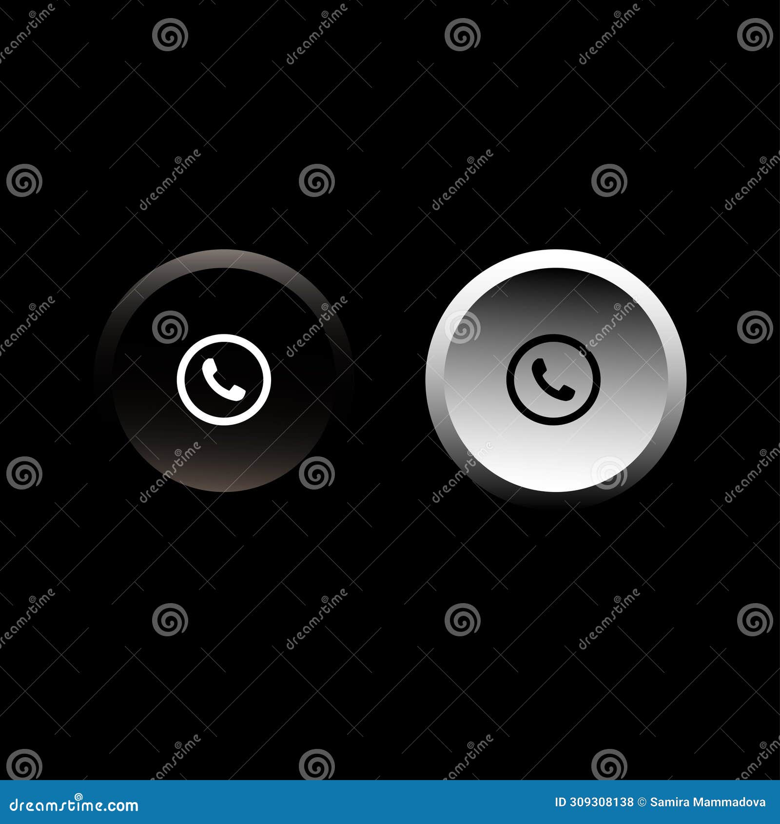 Call Icon Button in Neomorphism Style Stock Vector - Illustration of ...