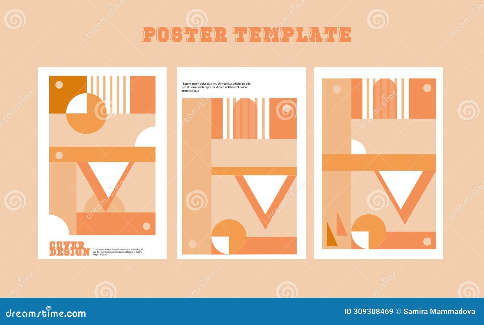 Abstract Poster Made of Shapes Stock Vector - Illustration of fashion ...