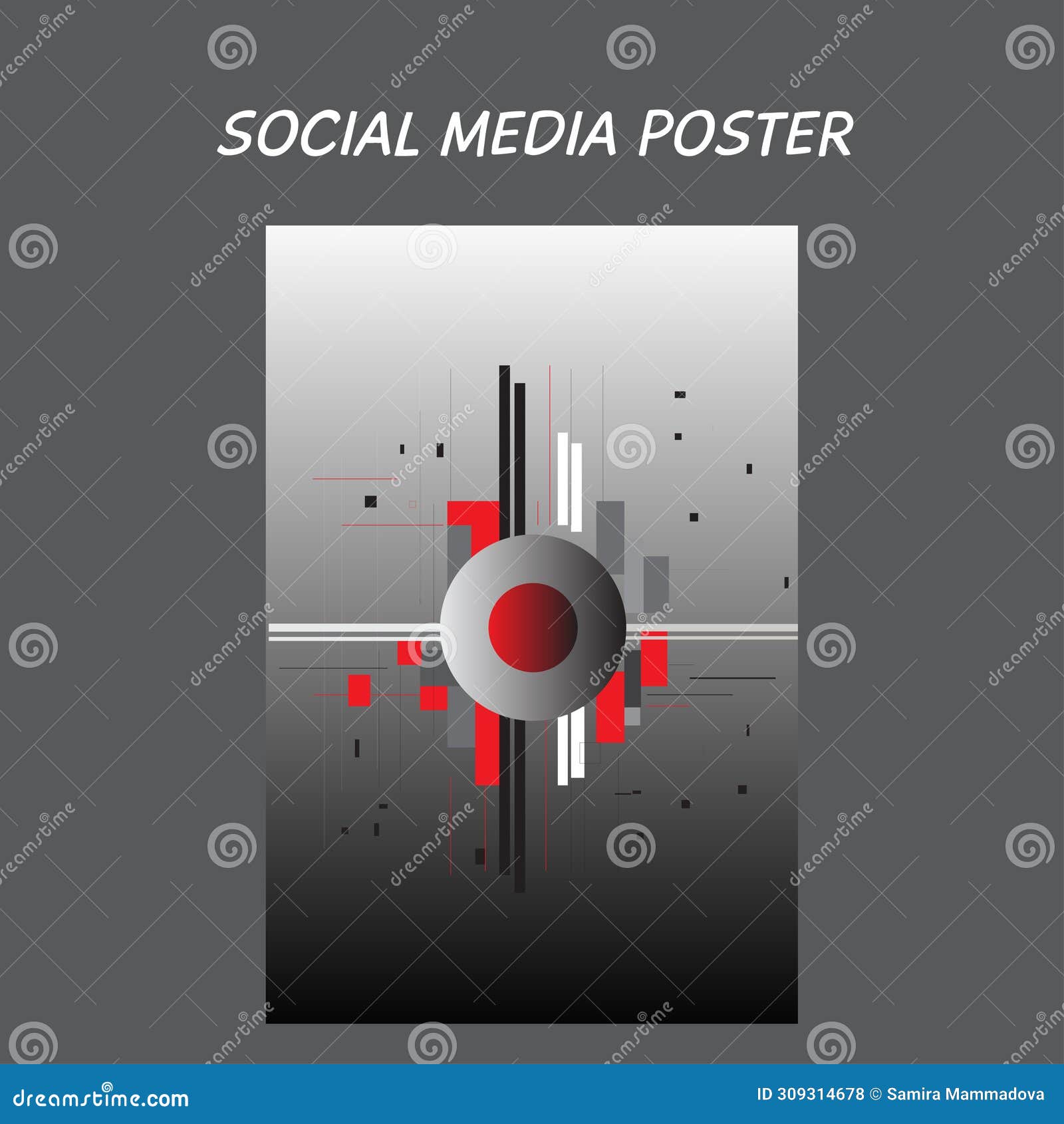 Abstract Poster Made of Shapes Stock Vector - Illustration of geometric ...