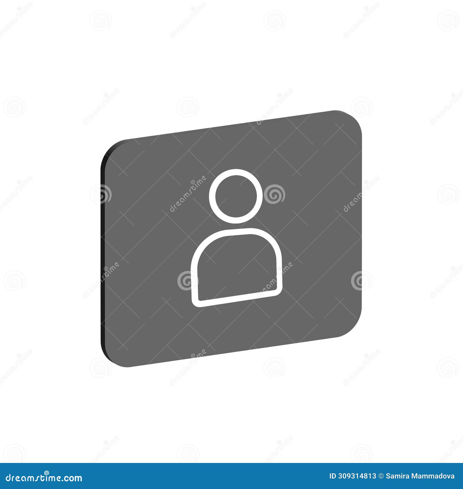 Profile Icon Button 3d Style Stock Vector - Illustration of website ...