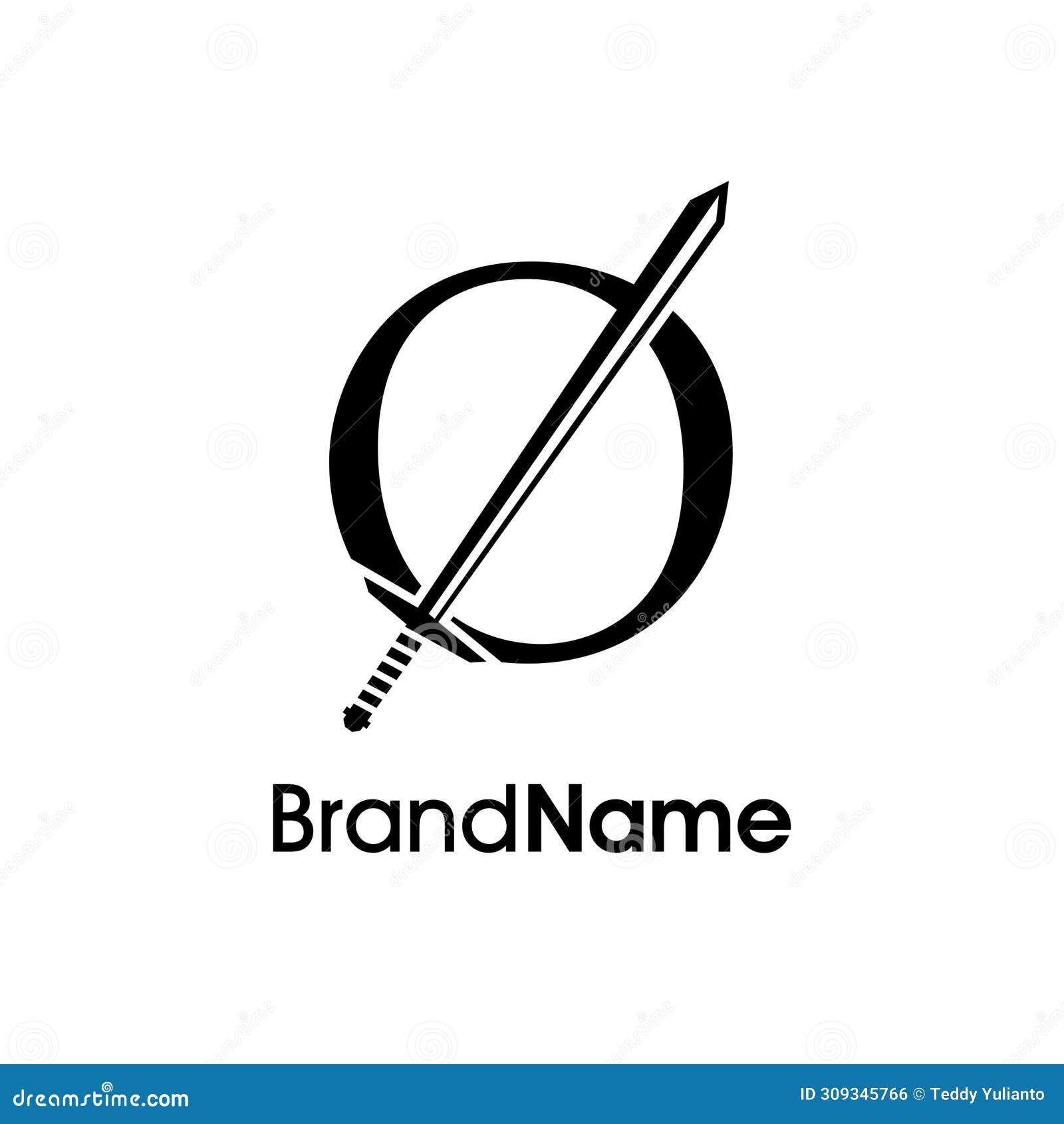 Simple and Luxury Initial O Sword Logo Stock Vector - Illustration of ...