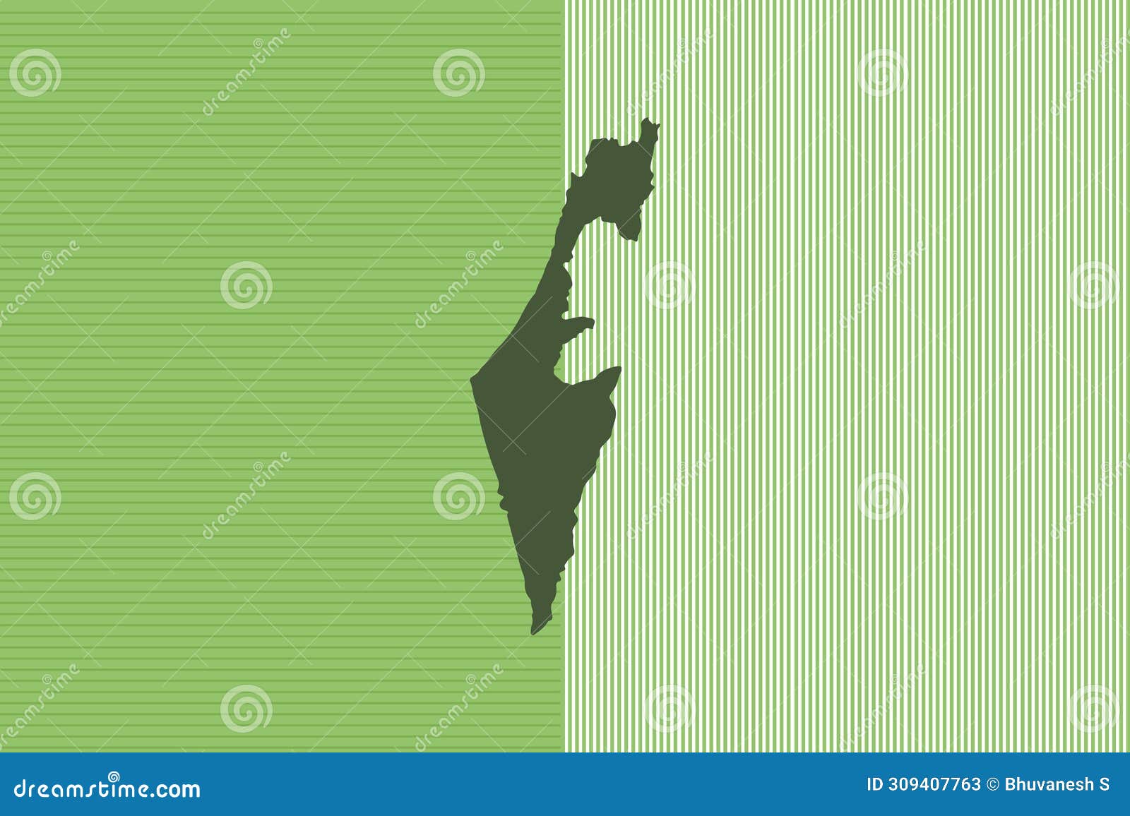 Nature Colored Map Design Concept with Green Stripes Isolated of ...