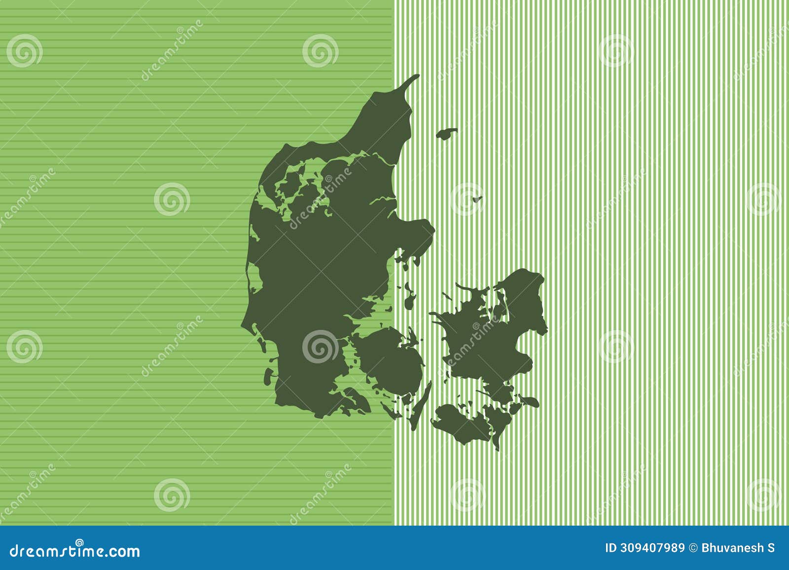 Nature Colored Map Design Concept with Green Stripes Isolated of ...