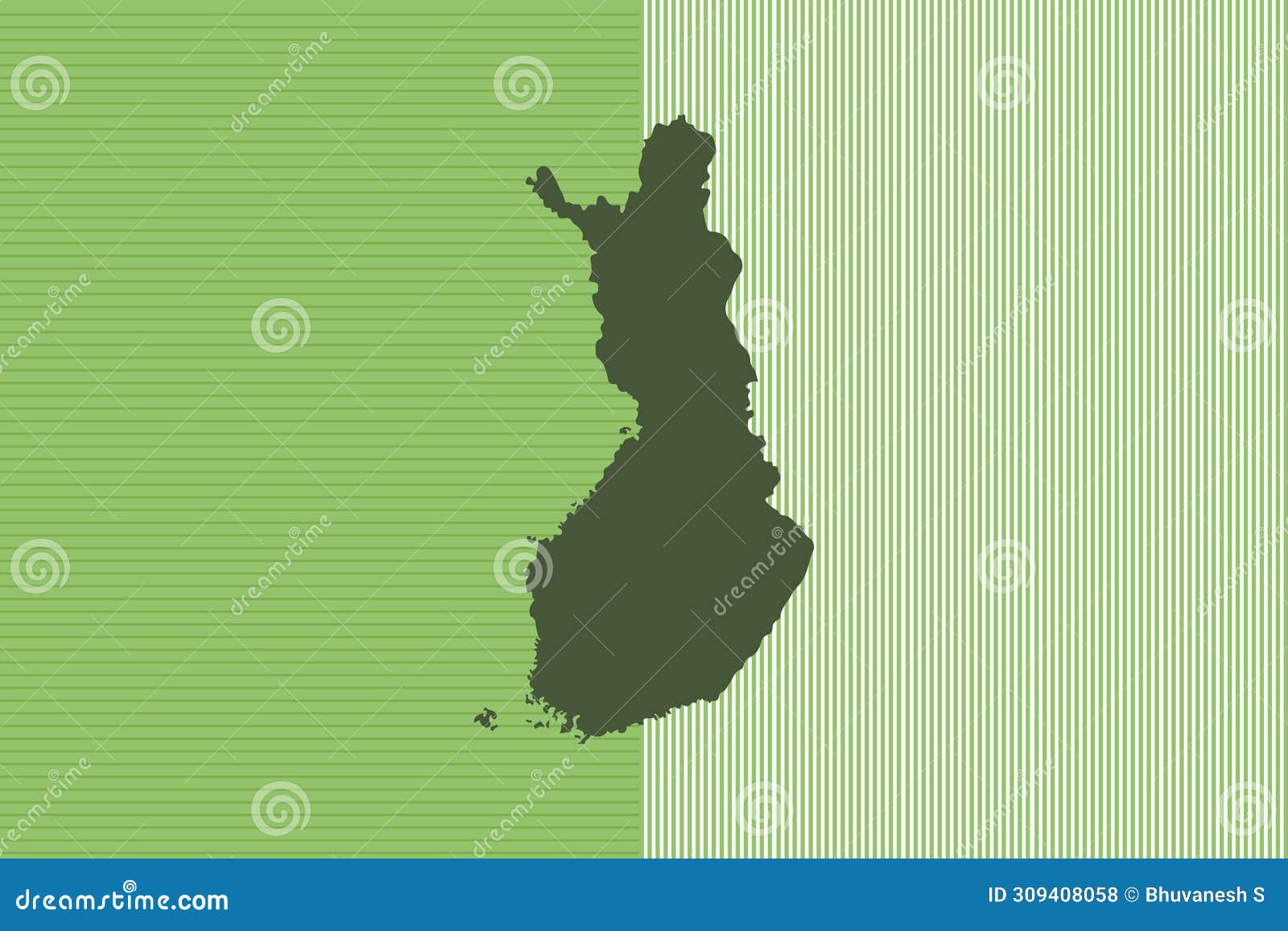 Nature Colored Map Design Concept with Green Stripes Isolated of ...