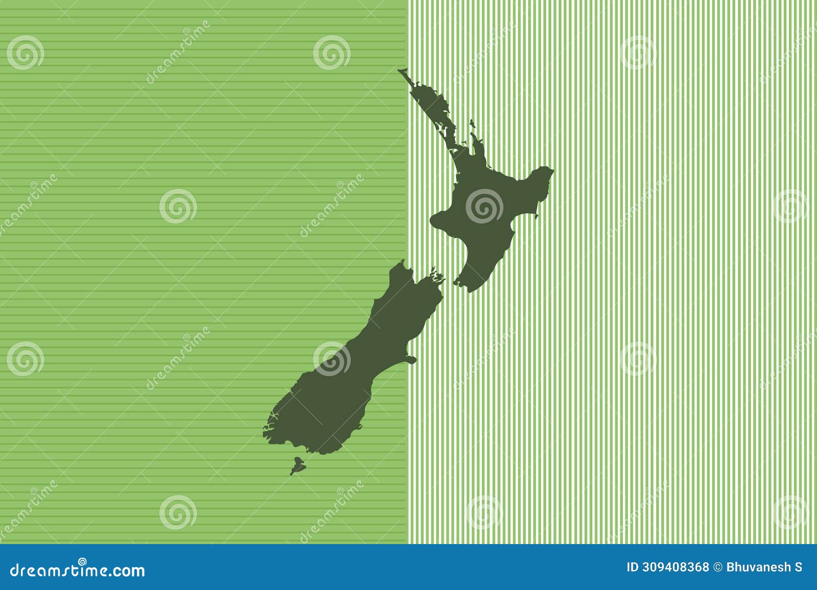 Nature Colored Map Design Concept with Green Stripes Isolated of ...