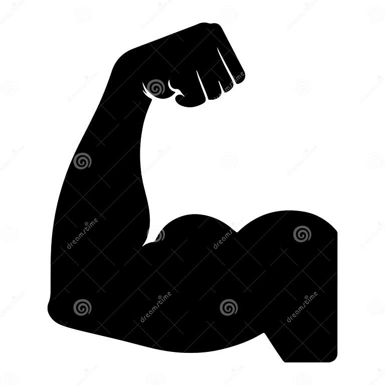 Silhouette of Strong Arm Vector Illustration Stock Vector ...