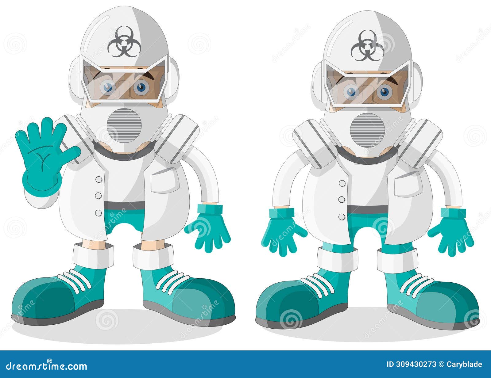 A Man in a Biological Protection Suit. Stock Vector - Illustration of ...
