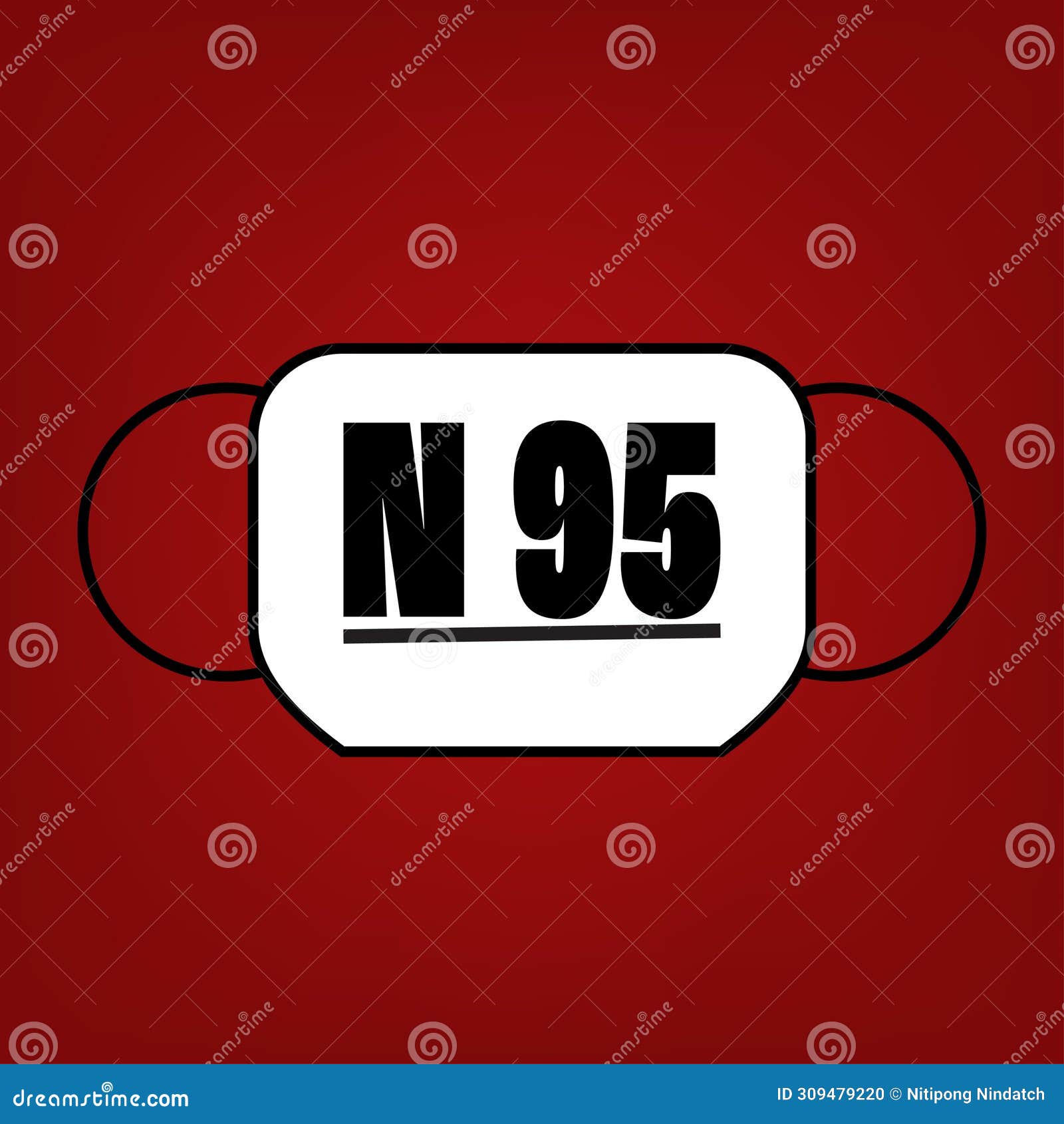 N95 Mask.the Concept of Air Pollution. Prevention Sign Stock ...