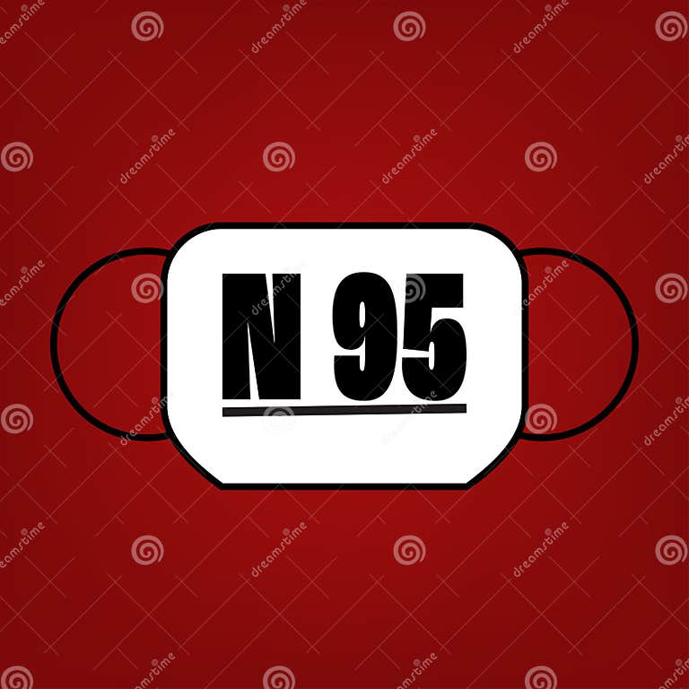 N95 Mask.the Concept of Air Pollution. Prevention Sign Stock ...