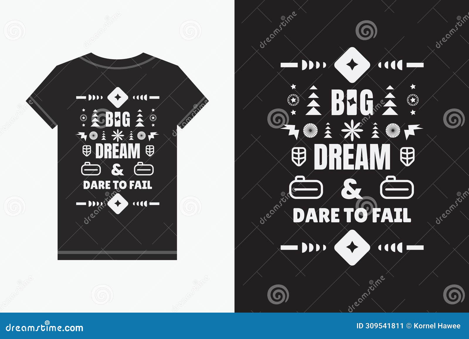 Dream Big, Dare Boldly: Tees for Mavericks, Typography Design, Vector ...