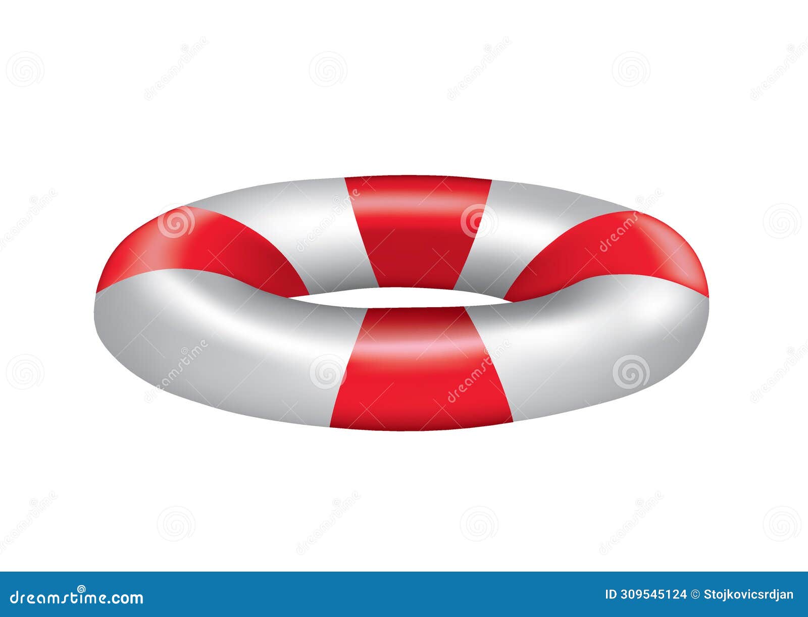Life Saving Float Red and White Stock Vector - Illustration of isolated ...
