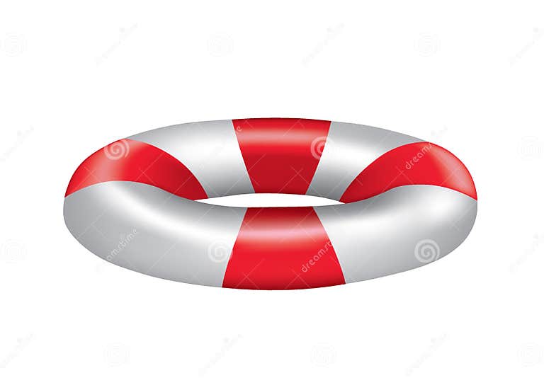 Life Saving Float Red and White Stock Vector - Illustration of isolated ...