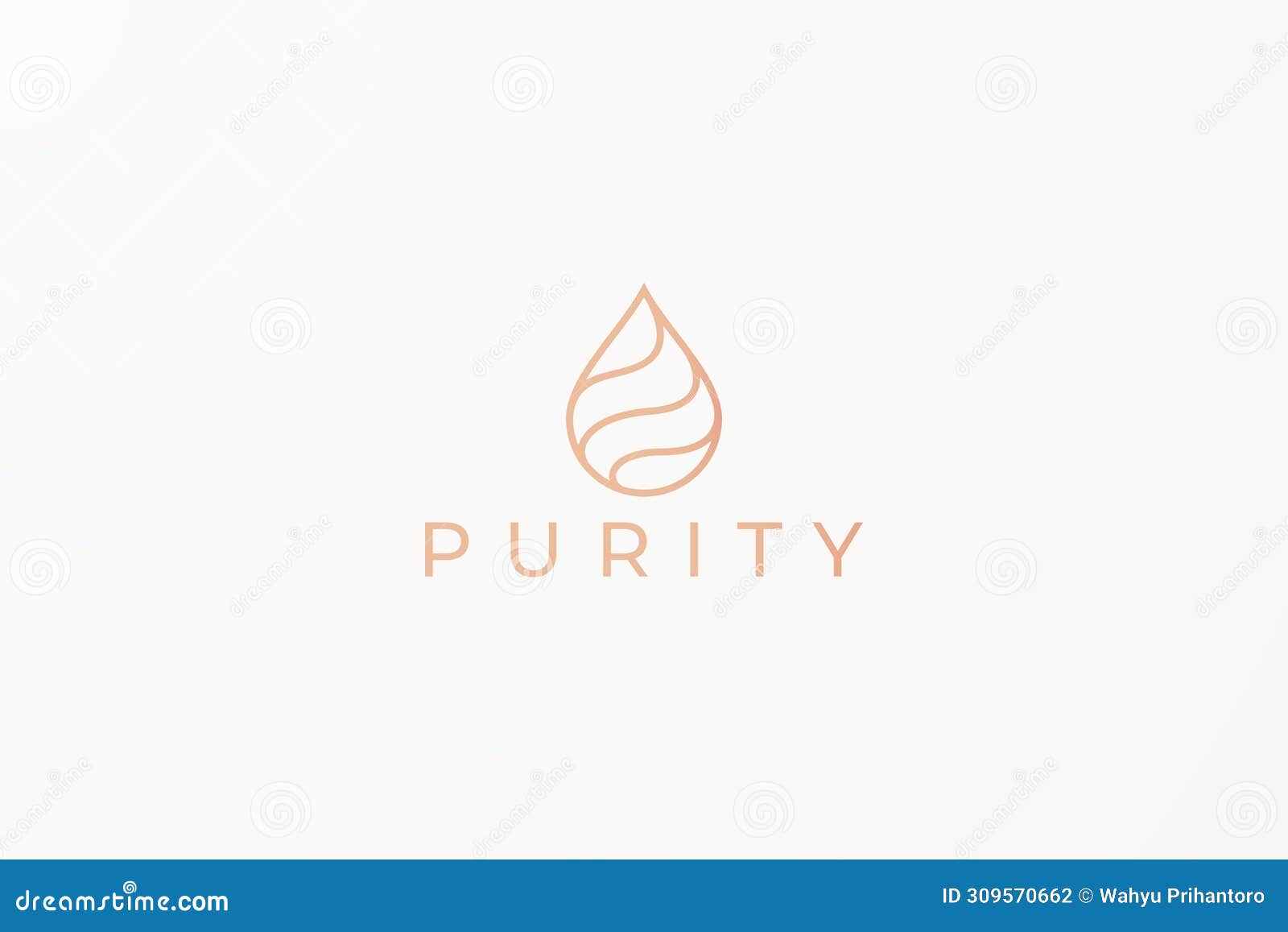 Purity Logo Water Drop Oil Business Beauty Woman Cosmetics Stock Vector ...