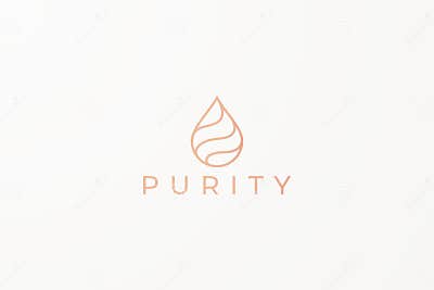 Purity Logo Water Drop Oil Business Beauty Woman Cosmetics Stock Vector ...