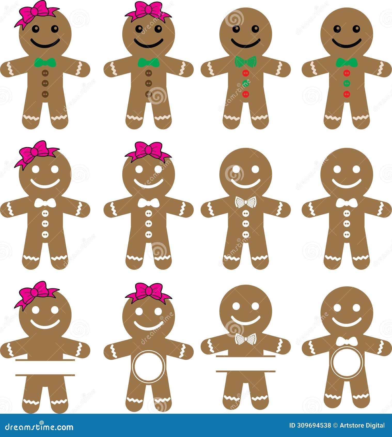 Gingerbread Cookies, Merry Christmas, Santa, Christmas Holiday, Vector ...
