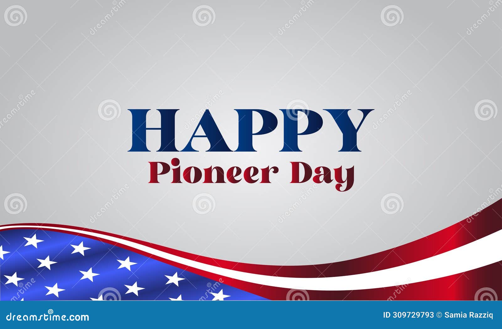 Pioneer Day Background Illustration With West American Emigrant Wagon ...