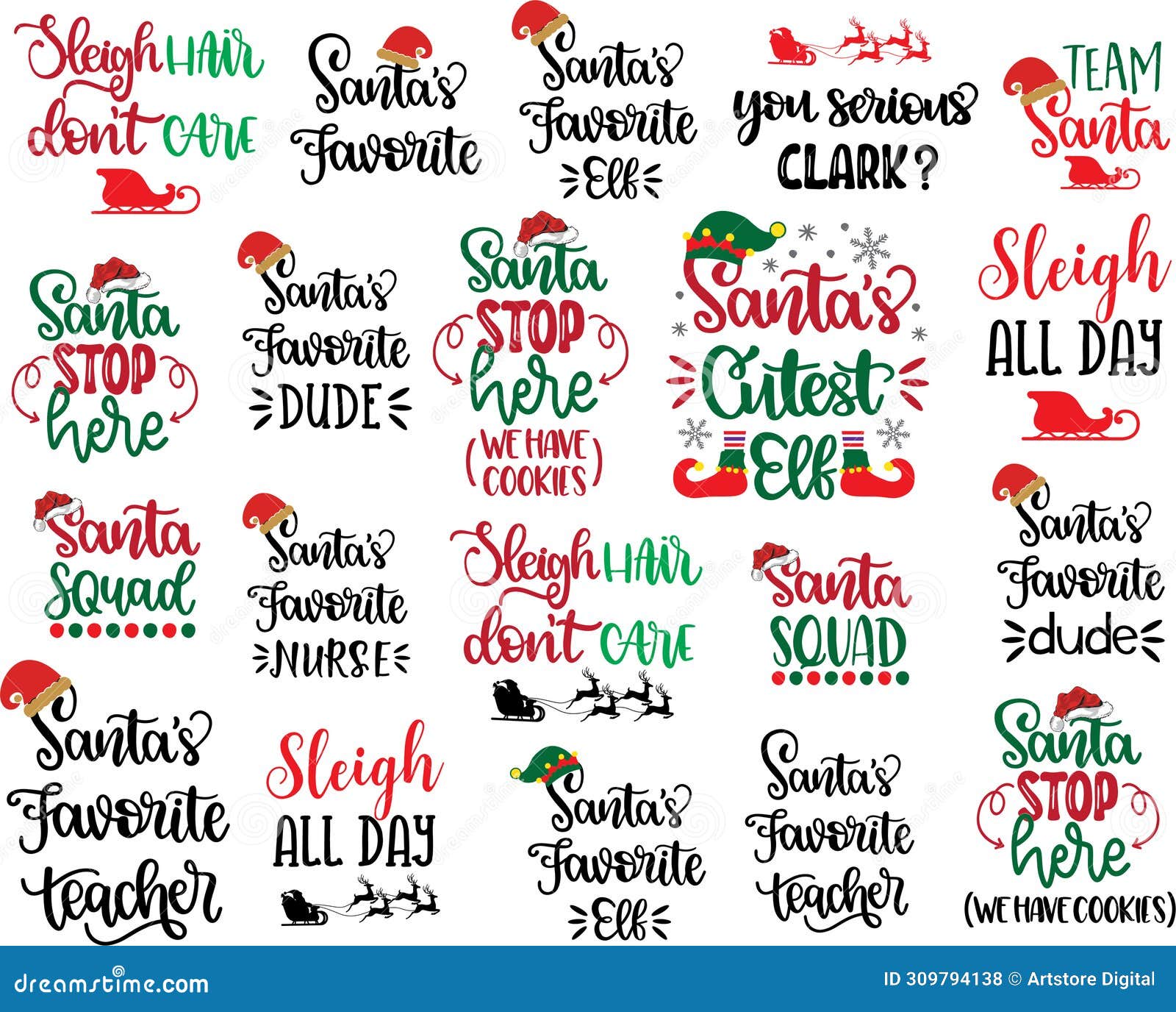 Santa Christmas Bundle, Santa Squad, Merry Christmas, Santa, Christmas ...