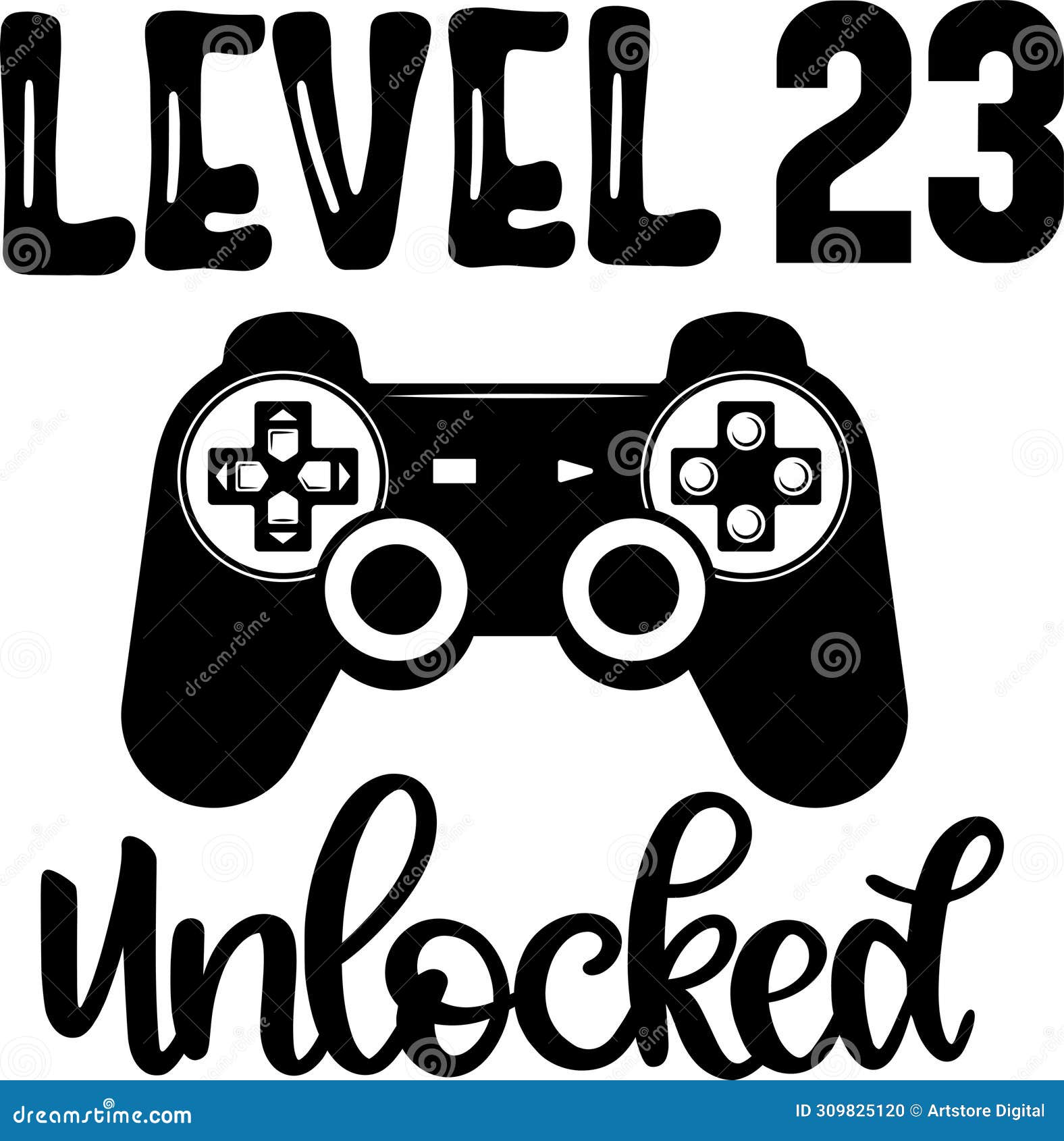 Level 23 Unlocked, Birthday Party, Video Game, Funny Gamer Vector ...