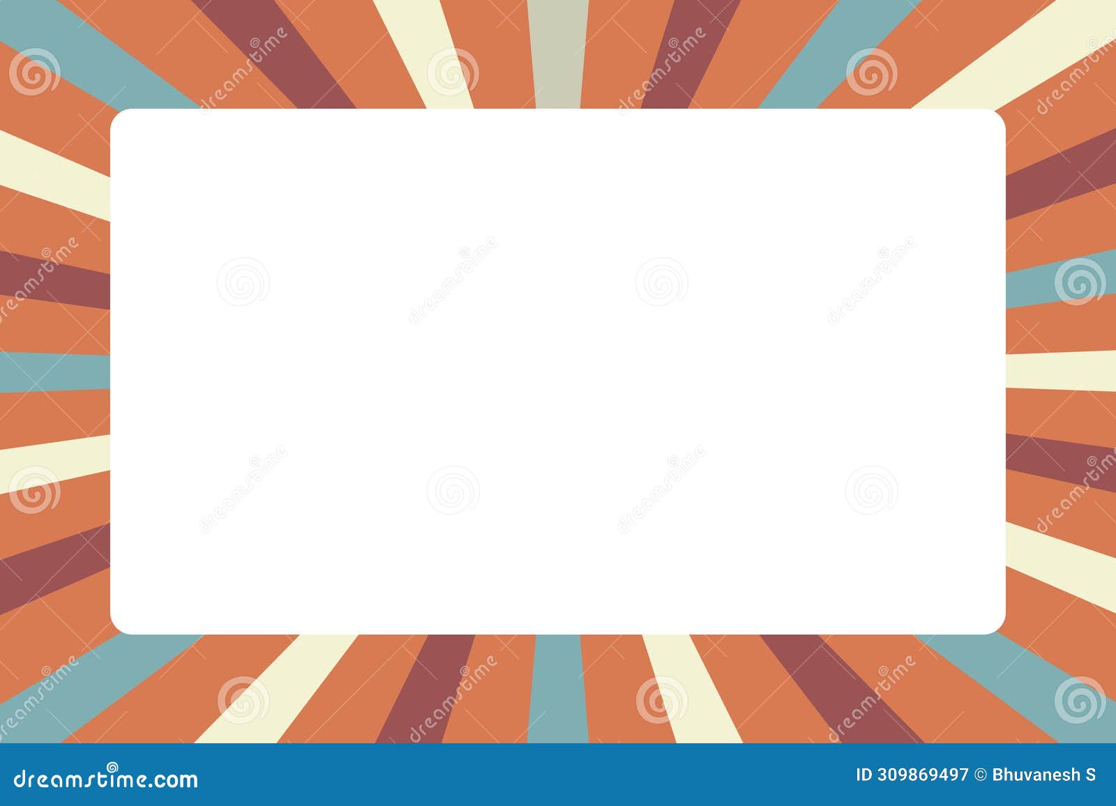 Vintage Style Border Frame Design Concept of Colorful Stripes Isolated ...