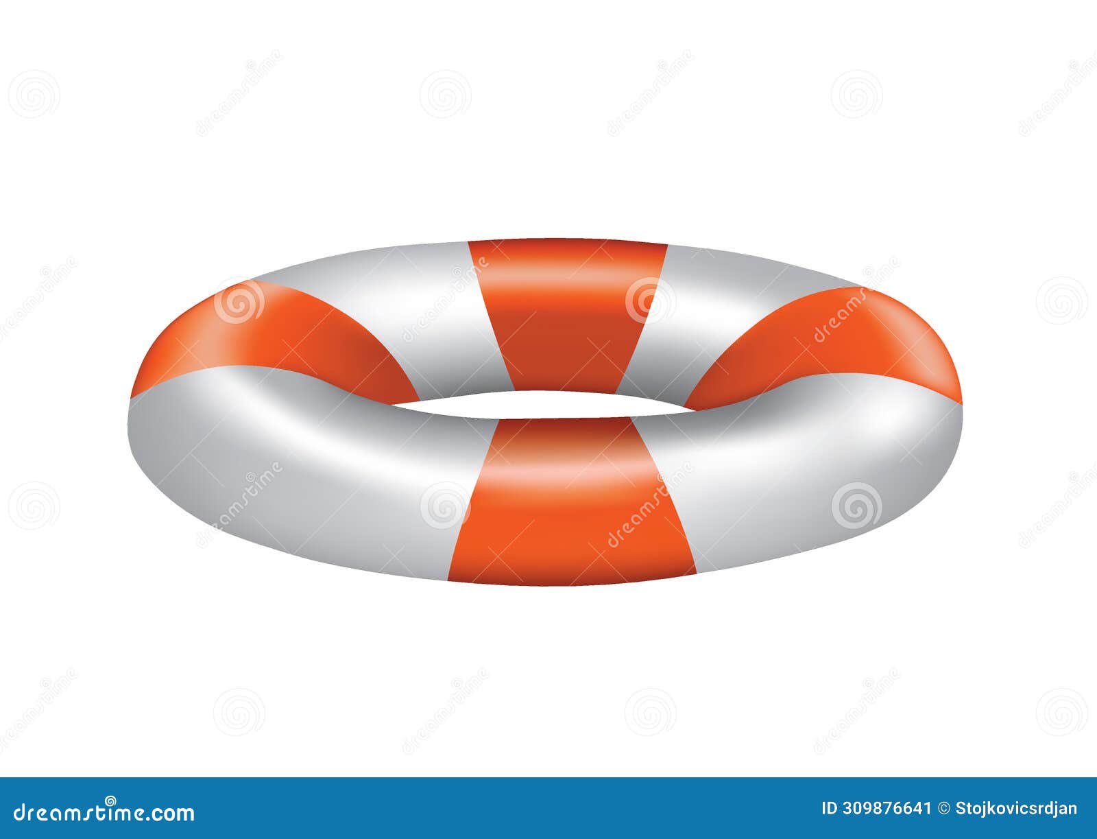 Life Saving Float Orange and White Stock Vector - Illustration of ...