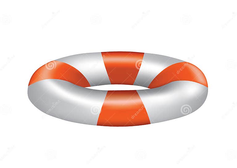 Life Saving Float Orange and White Stock Vector - Illustration of ...