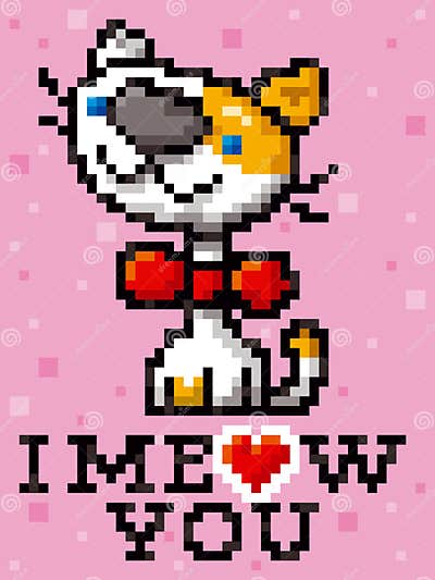 Proposal Card Design with Cat with Red Bow Tie Stock Illustration ...