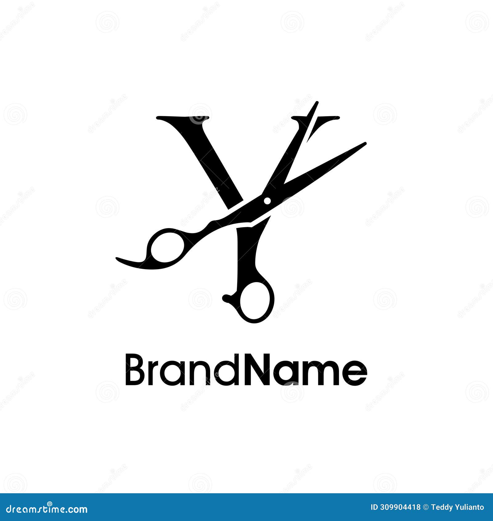 Modern and Luxury Initial YScissors Logo Stock Vector - Illustration of ...