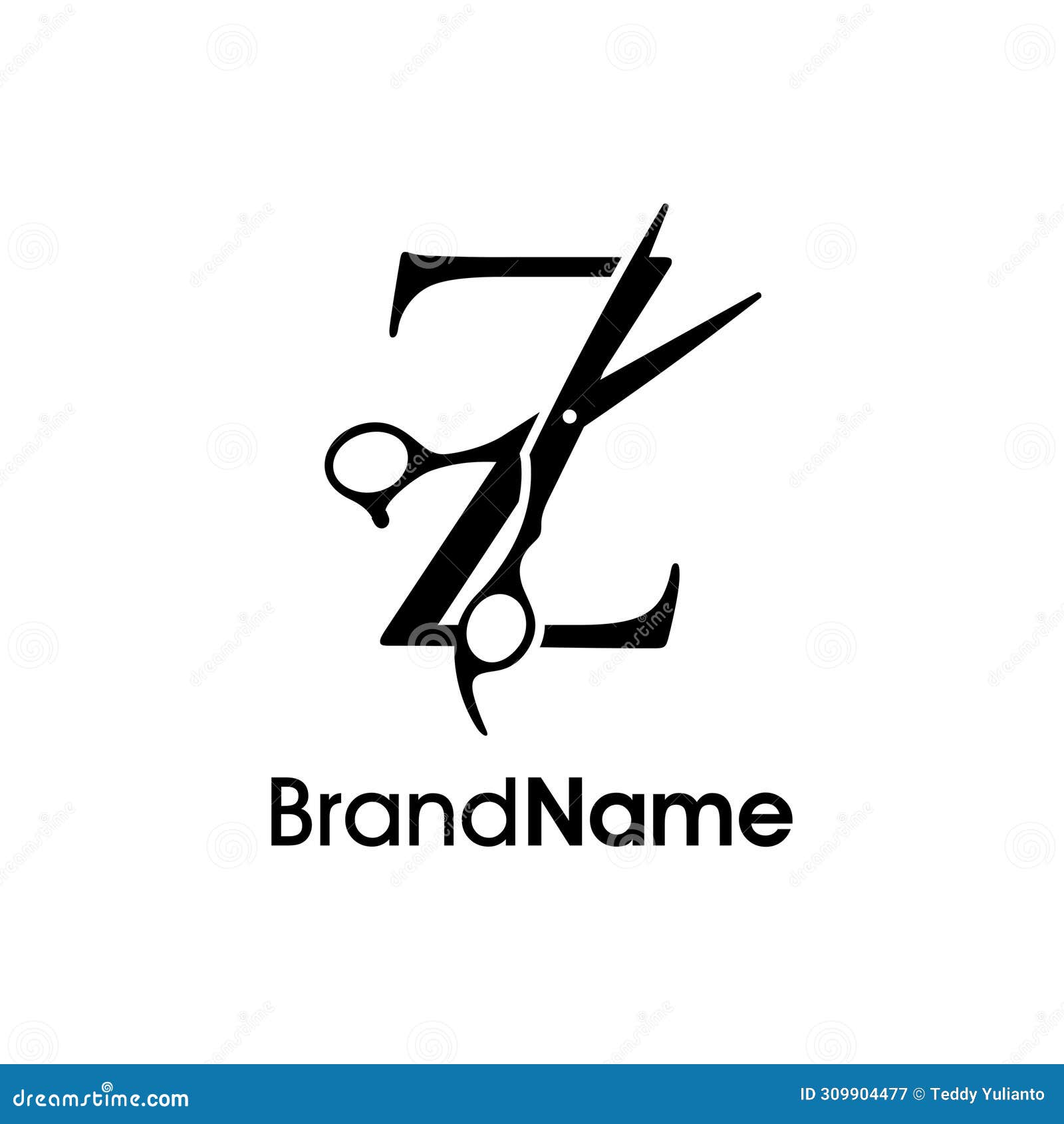 Modern and Luxury Initial Z Scissors Logo Stock Vector - Illustration ...