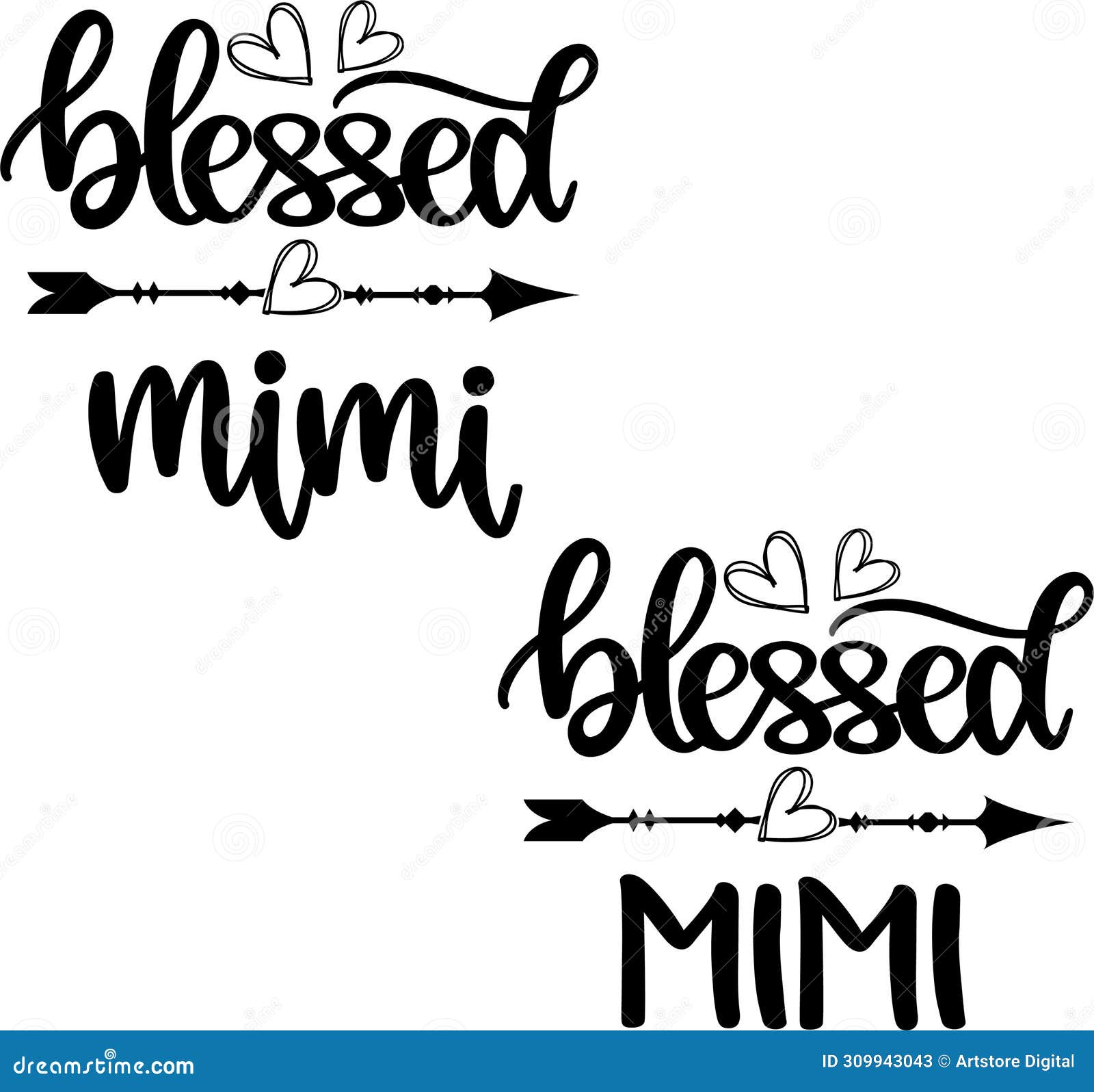 Mimi. Lettering Phrase On White Background. Design Element For Greeting ...