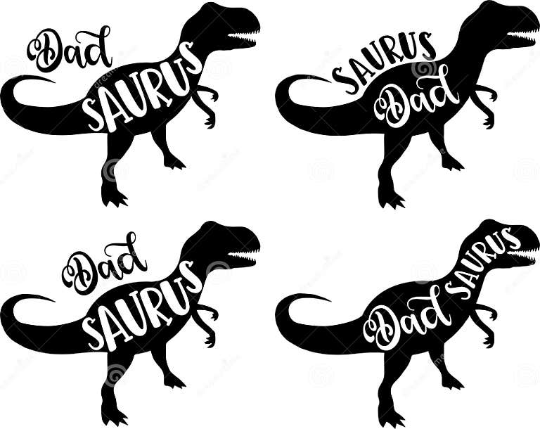 4 Styles Dad Saurus, Family Saurus, Matching Family, Dinosaur Family, T ...