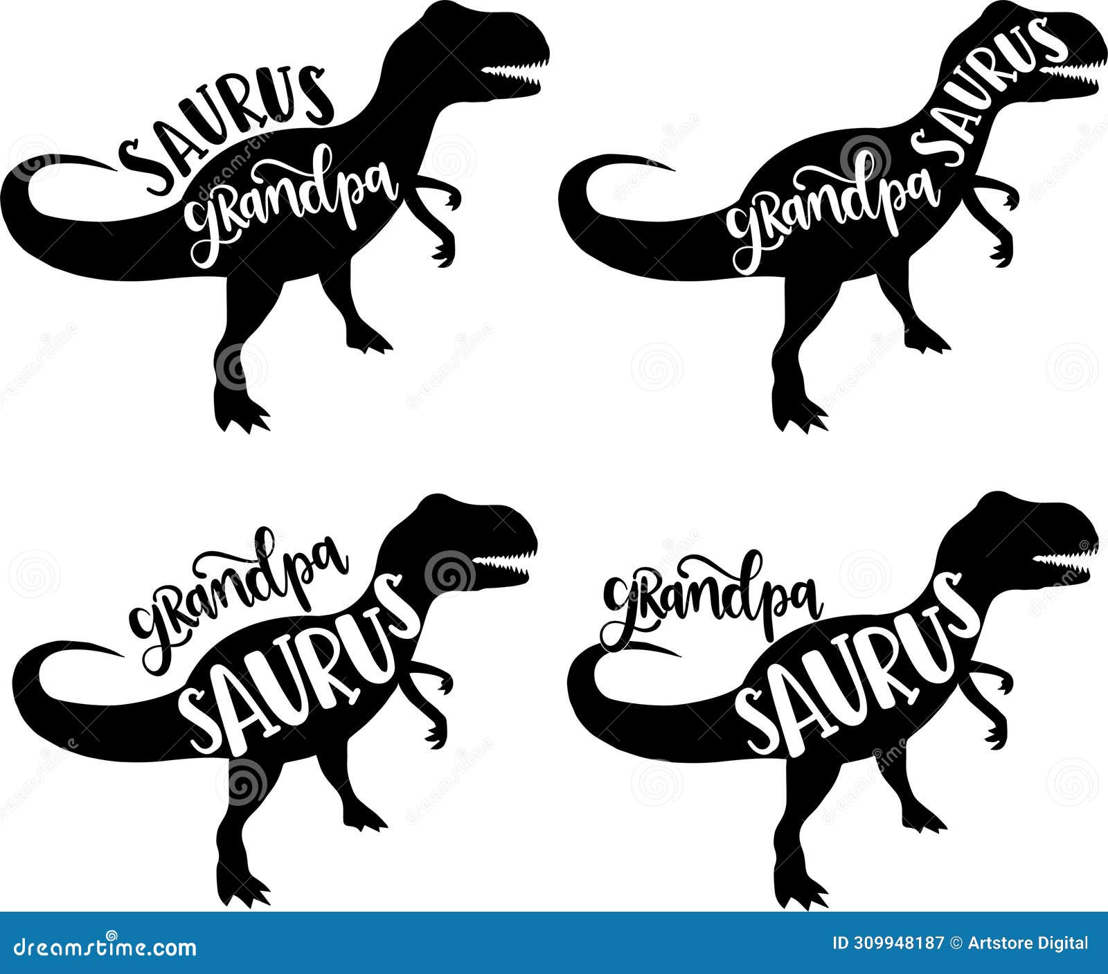 4 Styles Grandpa Saurus, Family Saurus, Matching Family, Dinosaur ...