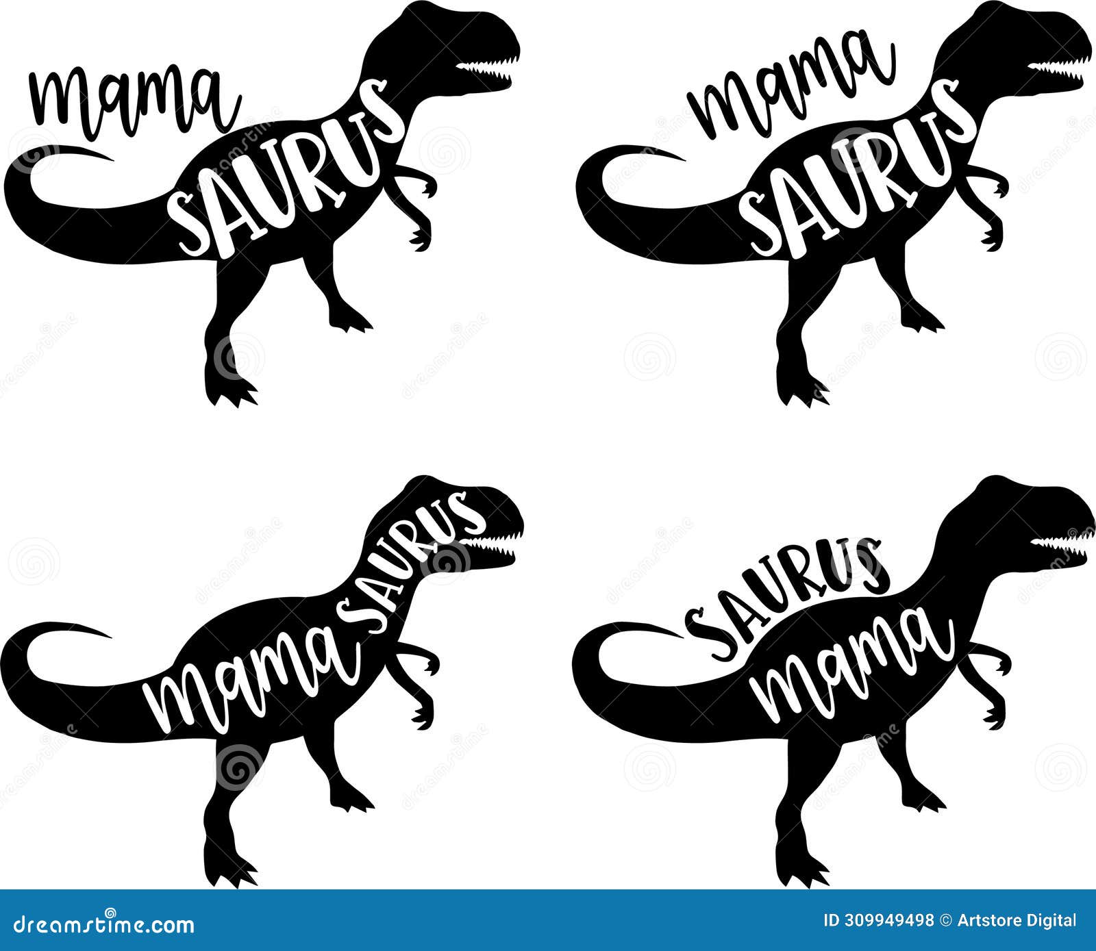 Mommy Saurus - Cute Dinosaur Character For T-Shirts, Hoodie, Tank ...