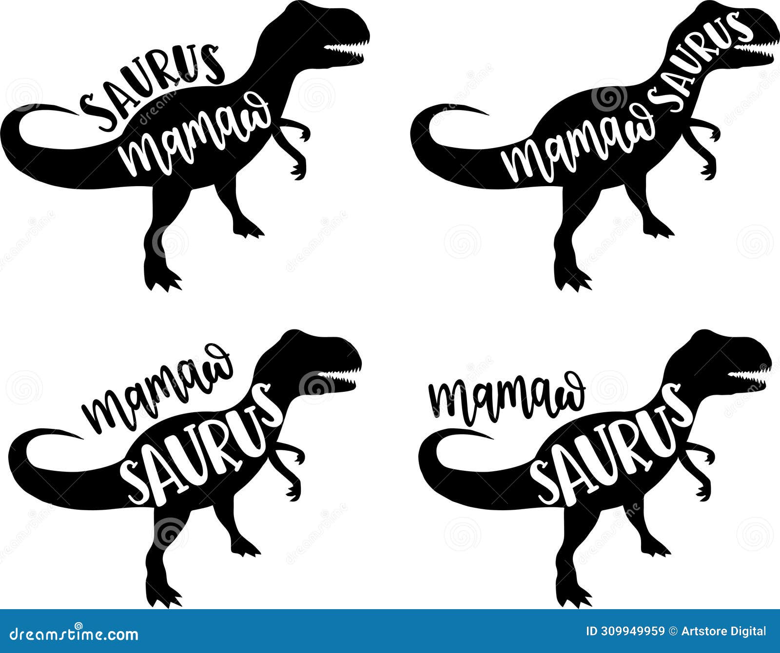 4 Styles Grandma Saurus, Family Saurus, Matching Family, Dinosaur ...